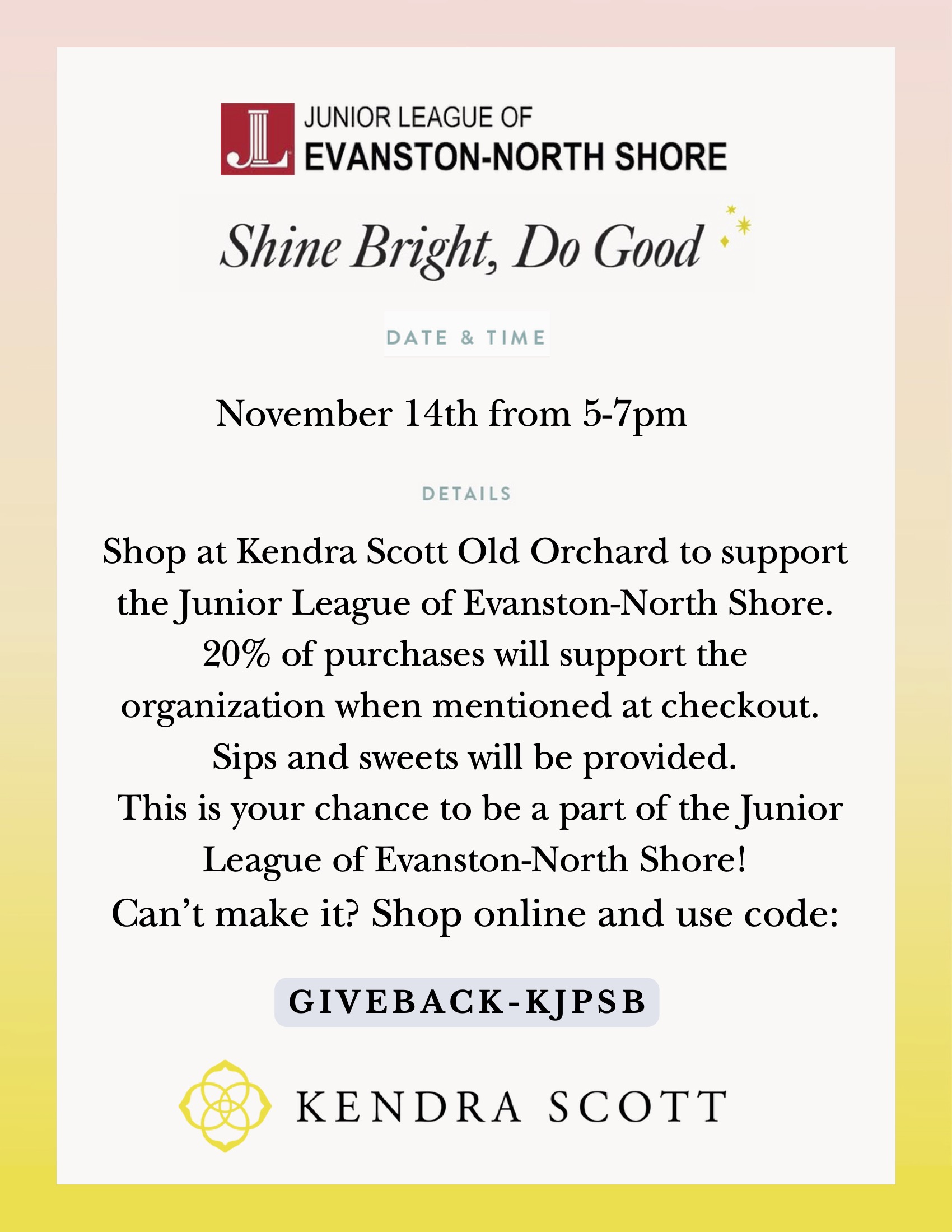 Kendra Scott Sip & Shop in Support of JLE-NS - Junior League of ...